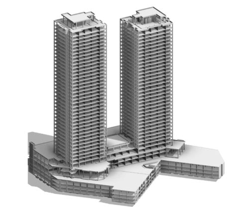 Construction des tours Station Park Union Towers - Groupe AGF